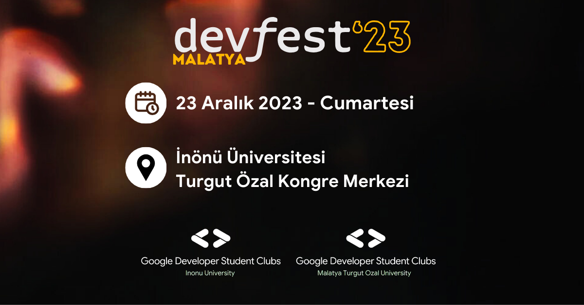 DevFest Malatya 2023 - anbean KAMPÜS